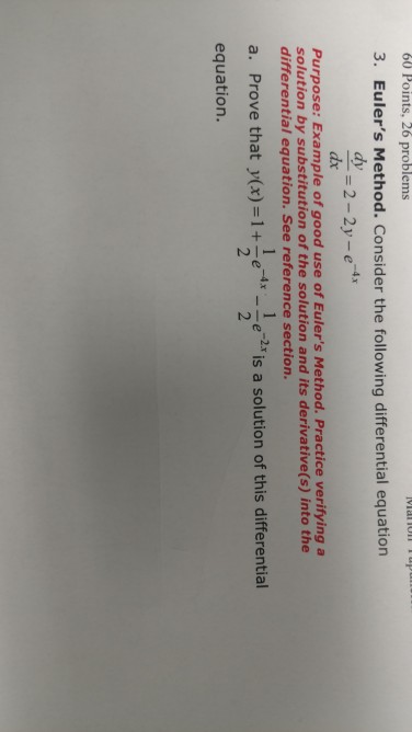 Solved Consider the following differential equation dy/dx = | Chegg.com