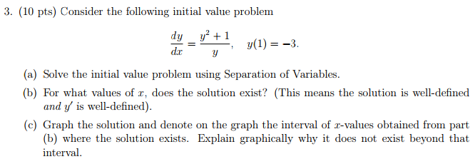 Solved Consider the following initial value problem dy/dx = | Chegg.com