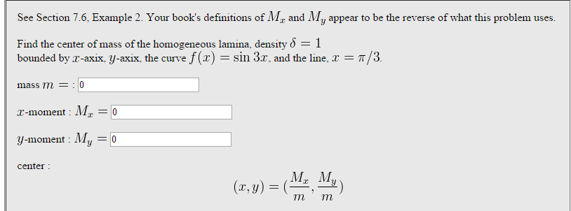 Solved Find the center of mass of the homogeneous lamina, | Chegg.com