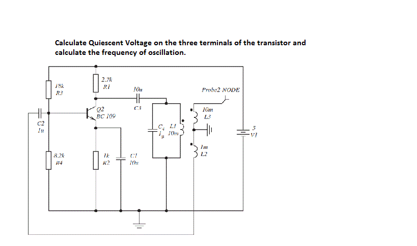 Solved Calculate Quiescent Voltage on the three terminals of | Chegg.com
