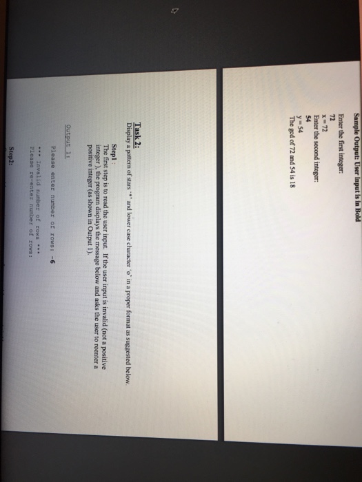 Solved In sample output, it shows that please enter number | Chegg.com