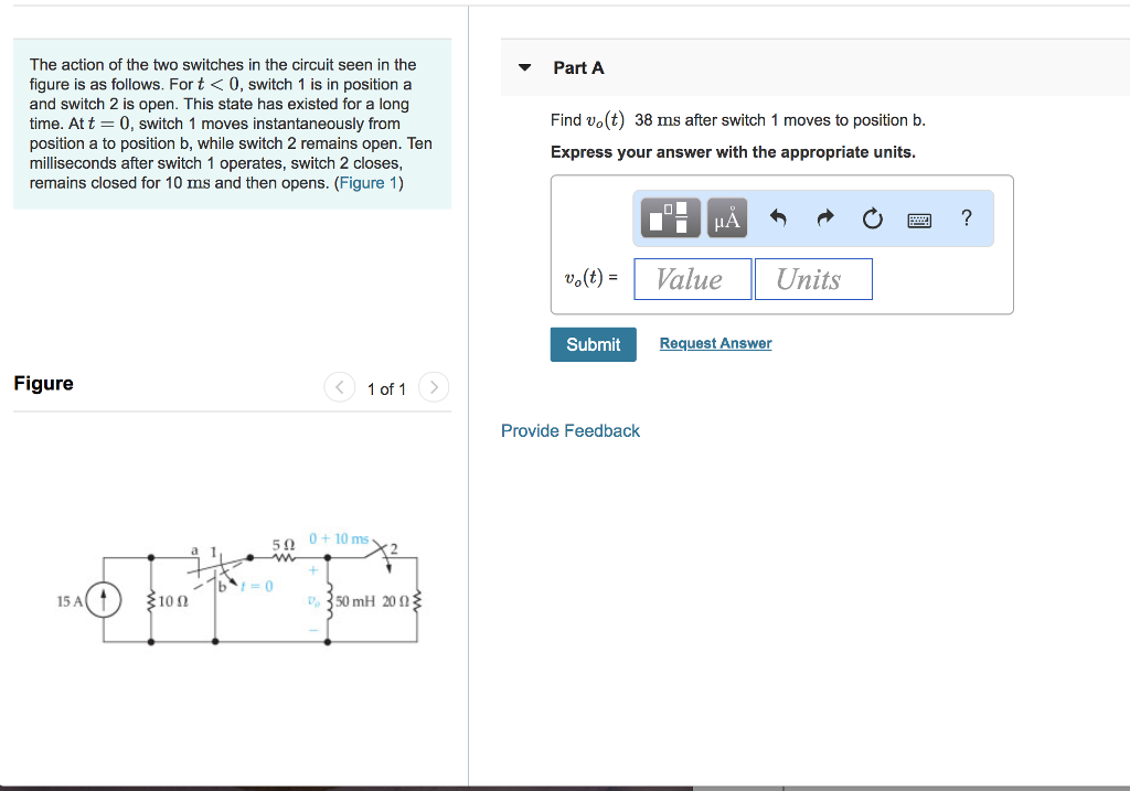 Solved The action of the two switches in the circuit seen in | Chegg.com