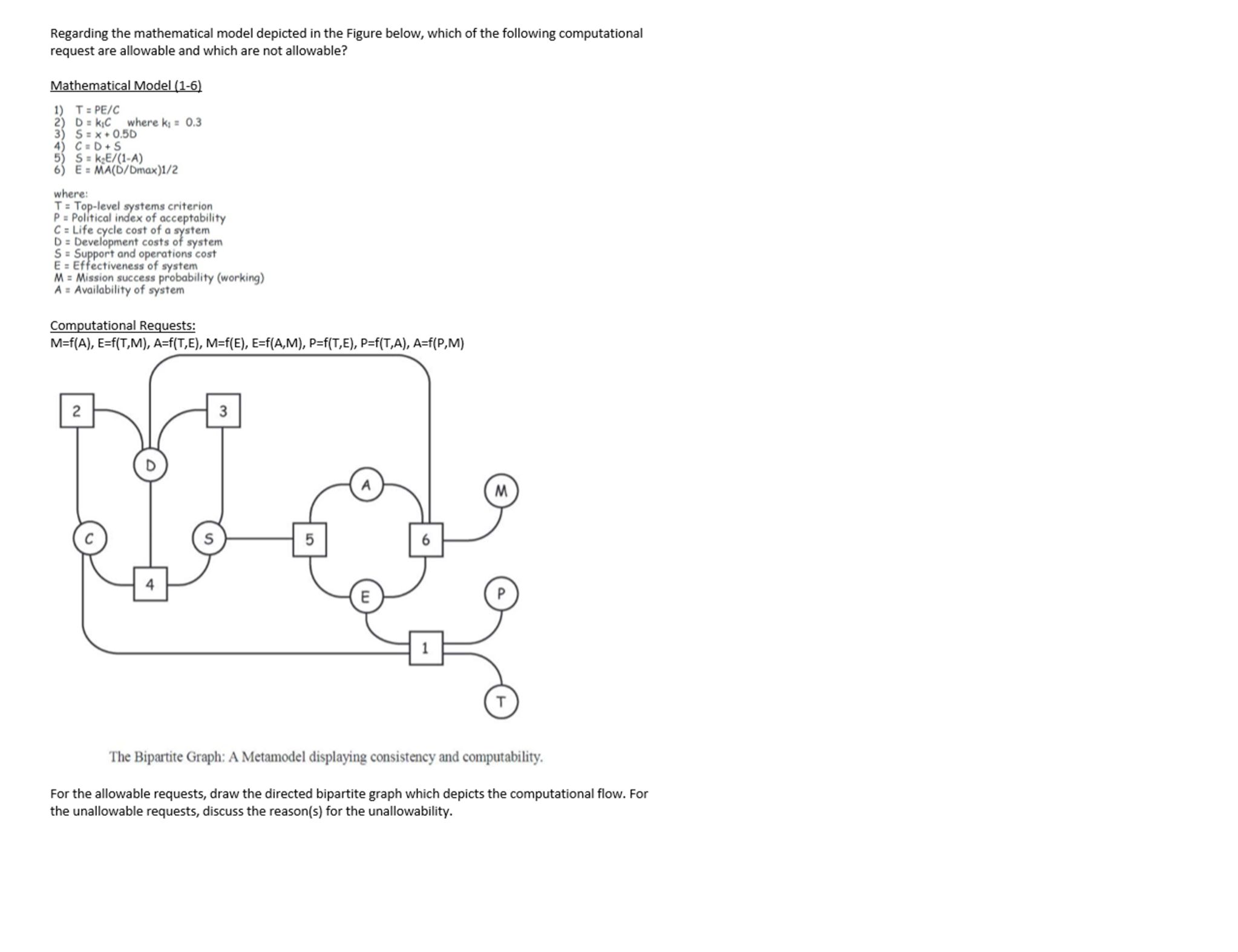 Mathematical model for allowables and no allowables | Chegg.com
