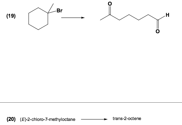 Solved Br (19) (20) (E)-2-chloro-7-methyloctane | Chegg.com