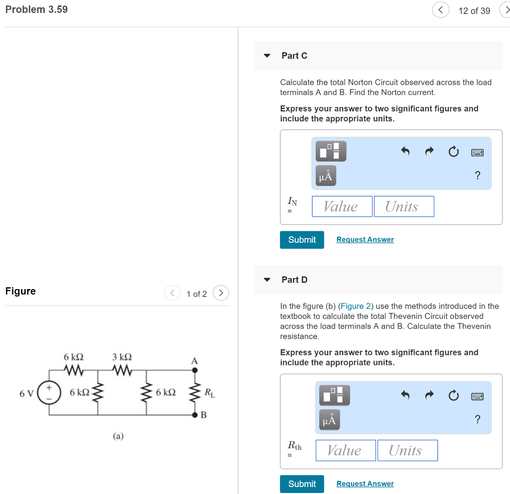 Solved Problem 3.59 12 of 39> Part A In the figure (a) | Chegg.com