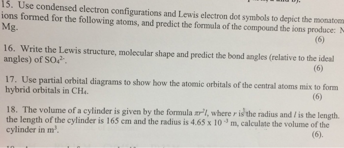 Solved Use condensed electron configurations and Lewis | Chegg.com