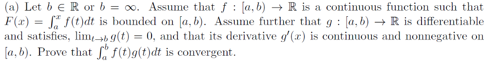 Solved Let b elementof R or b = infinity. Assume that f: | Chegg.com