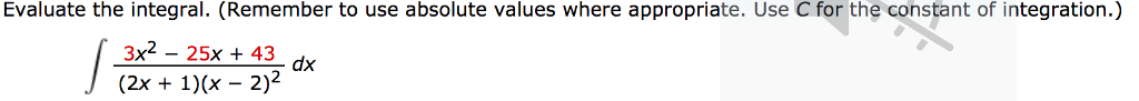 Solved Evaluate the integral. (Remember to use absolute | Chegg.com