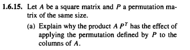 Solved Let A be a square matrix and P a permutation matrix | Chegg.com