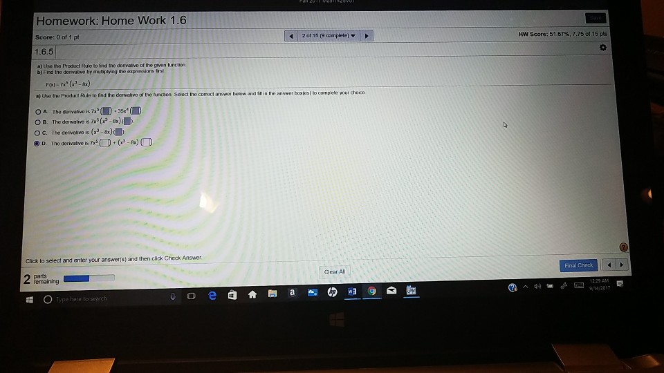 Solved Homework Home Score 0 Of 1 Pt Bus Econ 1 7 73 Work