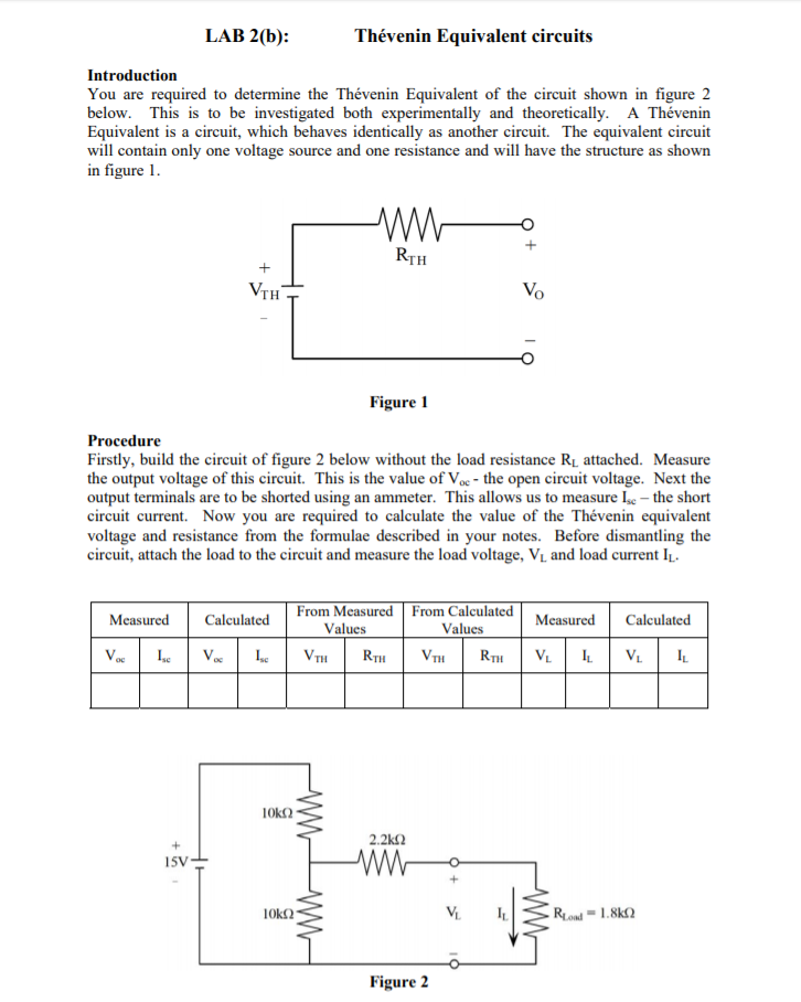 Solved LAB 2(a): Use of the Principle of Superposition for | Chegg.com