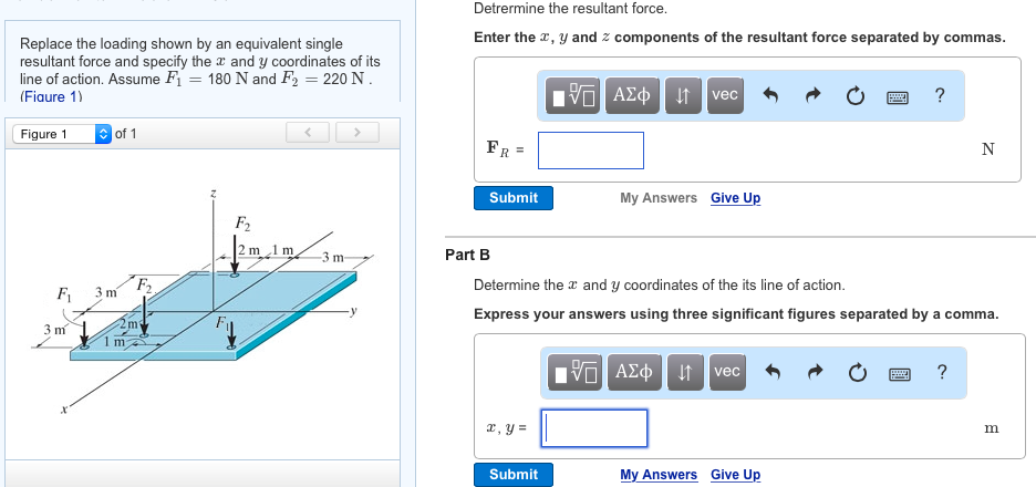 Solved Replace the loading shown by an equivalent single | Chegg.com