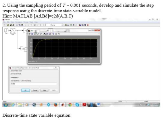 Solved C. State variable solutions using MATLAB/Simulink | Chegg.com