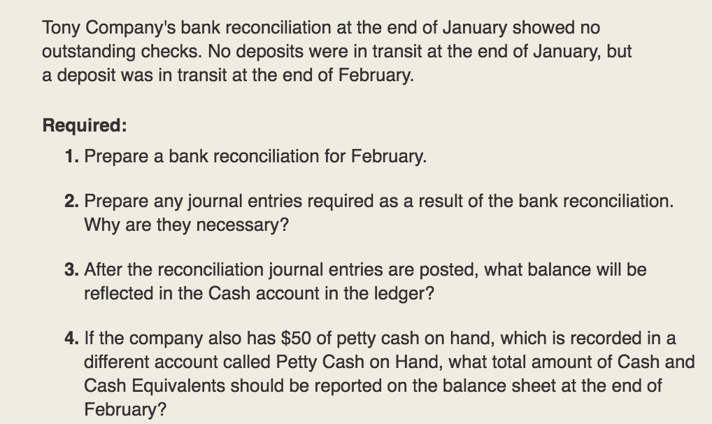 Solved PB5-2 Preparing a Bank Reconciliation and Journal | Chegg.com