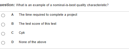 Solved uestion: What is an example of a nominal-is-best | Chegg.com