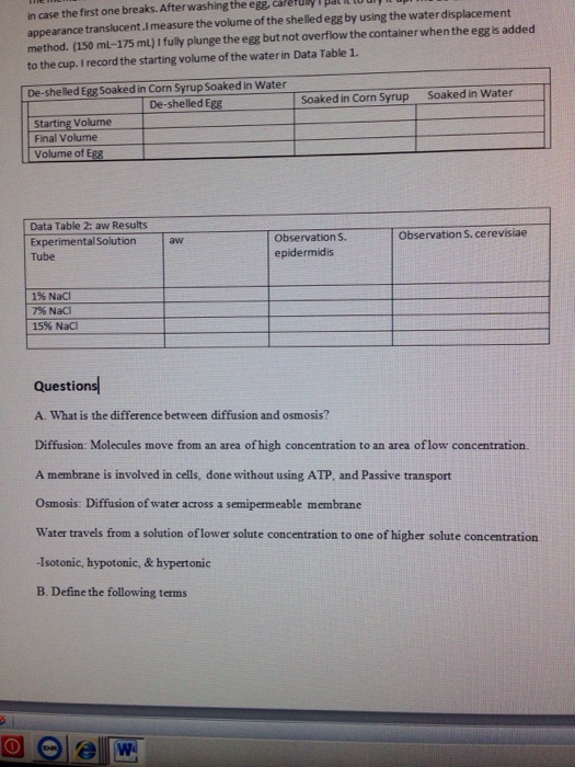 Solved Questions A. What is the difference between diffusion | Chegg.com