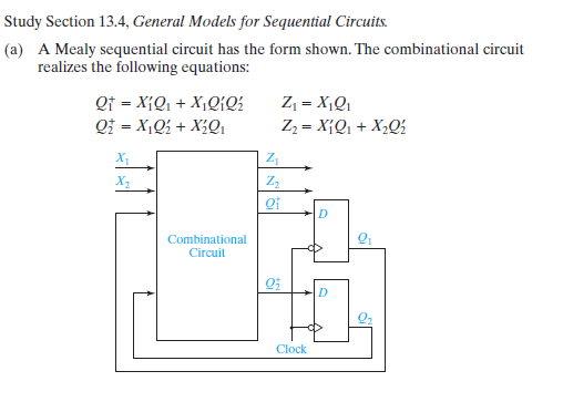 Solved General Models for Sequential Ctrcuits Study Section | Chegg.com