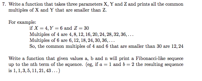 Solved Write a function that takes three parameters X, Y and | Chegg.com