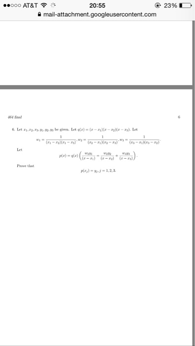 Solved Let x_1, x_2, x_3, y_1, y_2, y_3 be given. Let q(x) = | Chegg.com Solved Let x_1, x_2, x_3, y_1, y_2, y_3 be given. Let q(x) = | Chegg.com