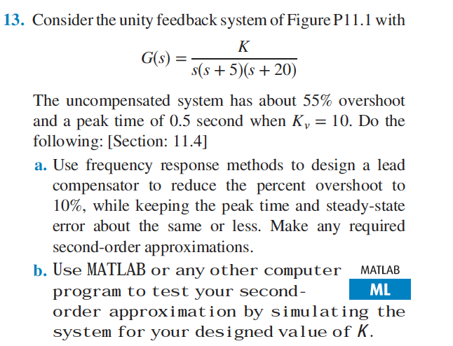 Solved Consider the unity feedback system of Figure P11.1 | Chegg.com