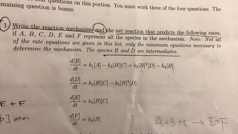 Solved Write the reaction mechanism and the net reaction | Chegg.com
