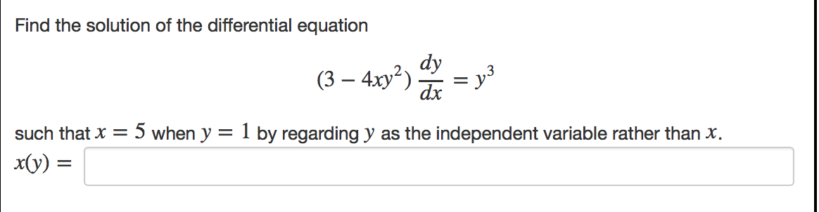 Solved Find the solution of the differential equation (3 - | Chegg.com