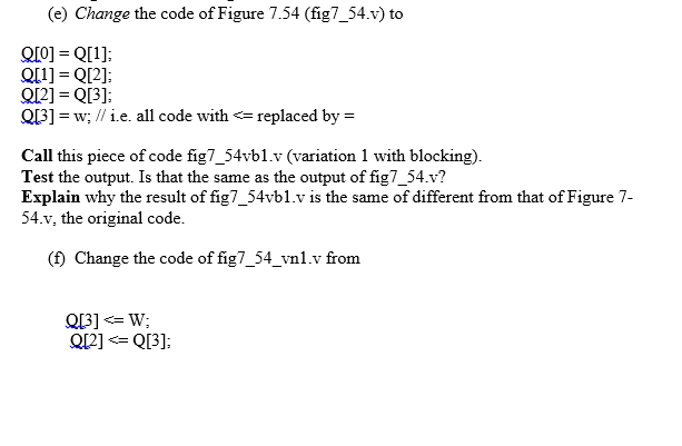 Solved 8. (22 %) Changing the order of code for nonblocking | Chegg.com