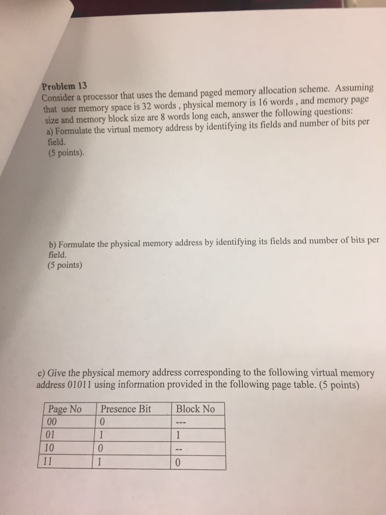 Solved Problem 13 Consider A Processor That Uses The Demand