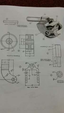 Solved front view sectioned assembly drawing of the caster. | Chegg.com