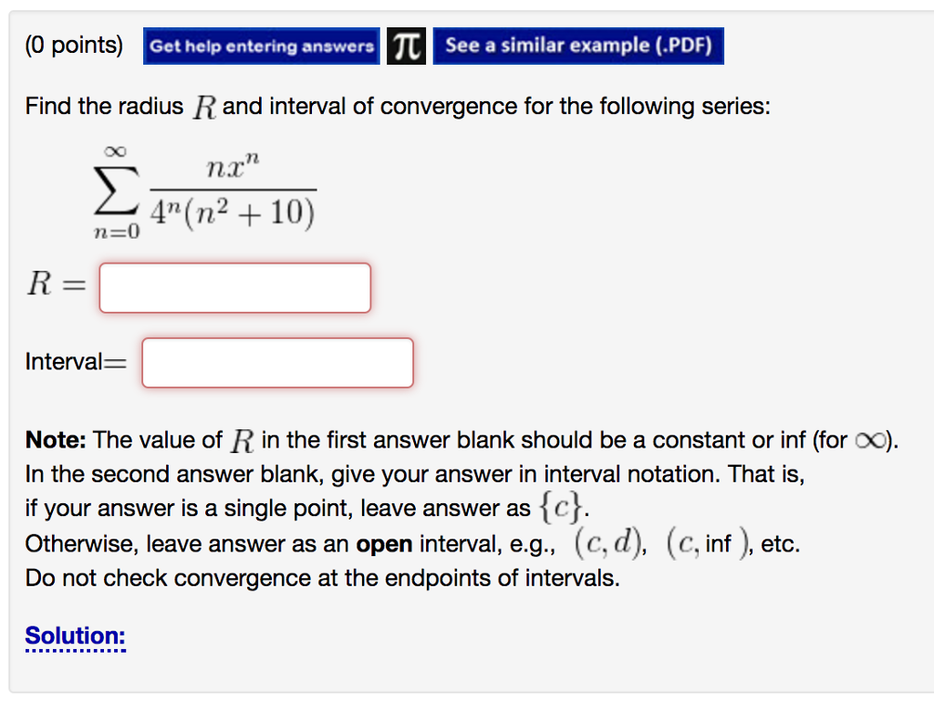 Solved Find the radius R and interval of convergence for the | Chegg.com