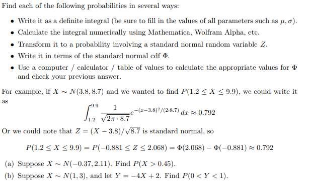 Solved Find each of the following probabilities in several | Chegg.com