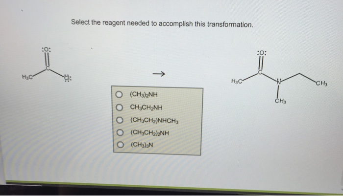 Solved Select the reagent needed to accomplish this | Chegg.com