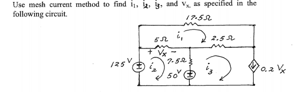 Solved Use mesh current method to find iz, and v as | Chegg.com