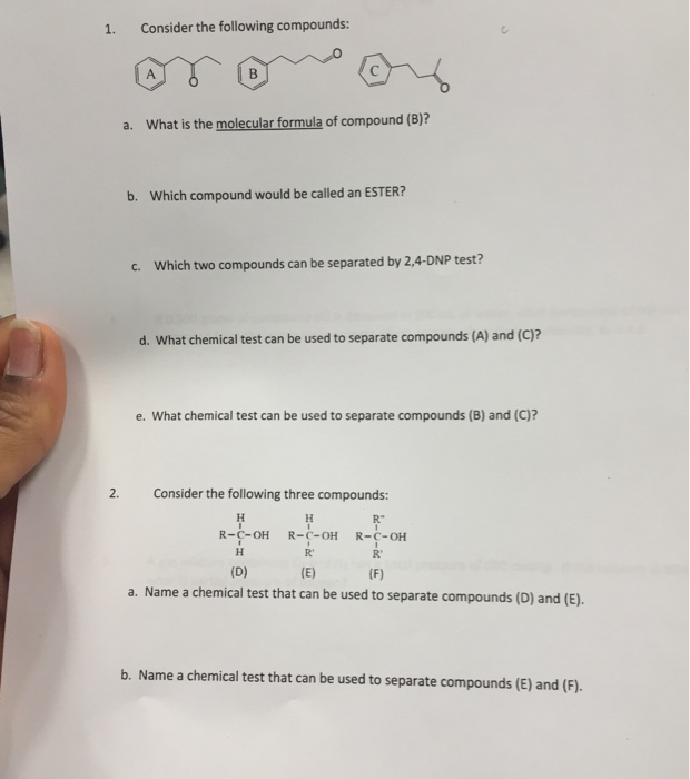 Solved Consider the following compounds: What is the | Chegg.com