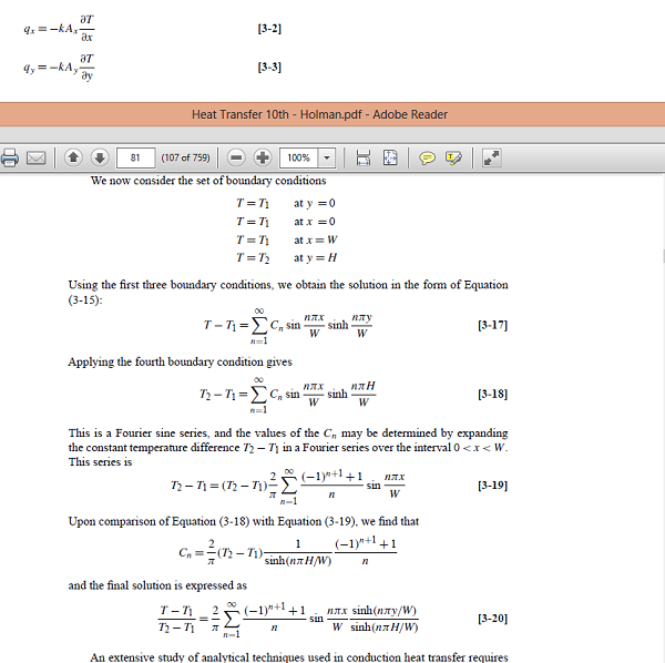 Solved Heat Transfer (2-D heat conduction) Text book | Chegg.com