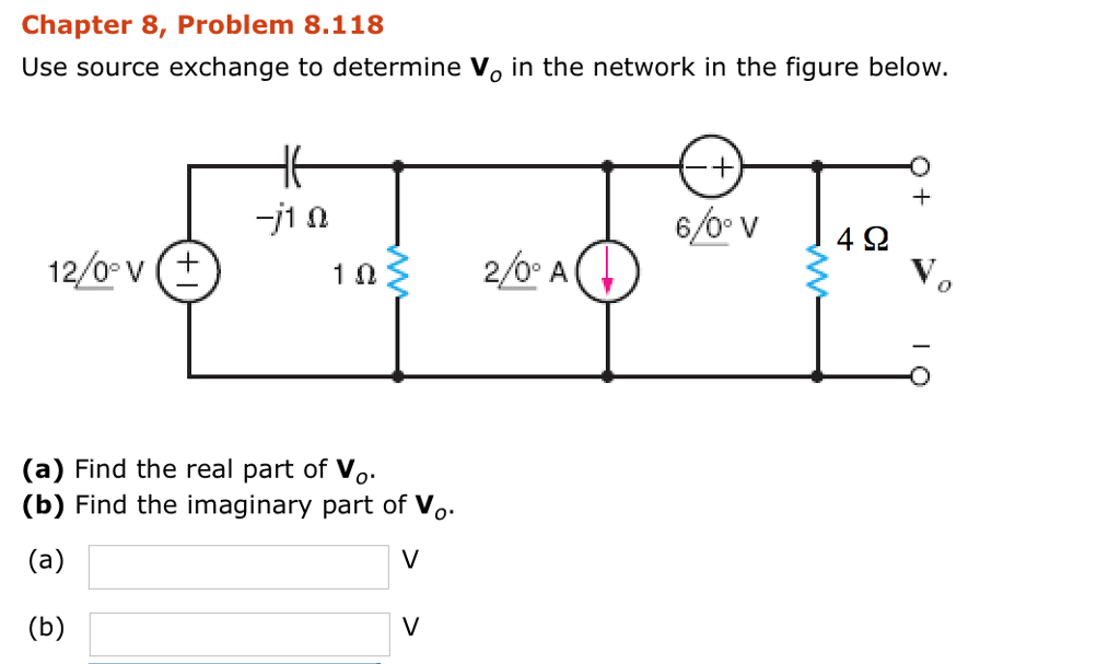 Solved Chapter 8, Problem 8.113 (Circuit Solution) Find Vo | Chegg.com