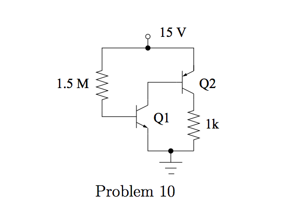 Solved Find iB, vBE, iC, vCE, and state of both transistors | Chegg.com