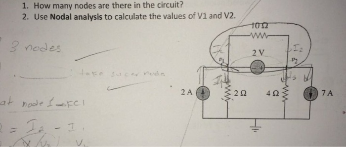 Solved How many nodes are there in the circuit? Use Nodal | Chegg.com