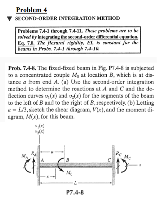 Solved Problem 4 SECOND-ORDER INTEGRATION METHOD Problems | Chegg.com