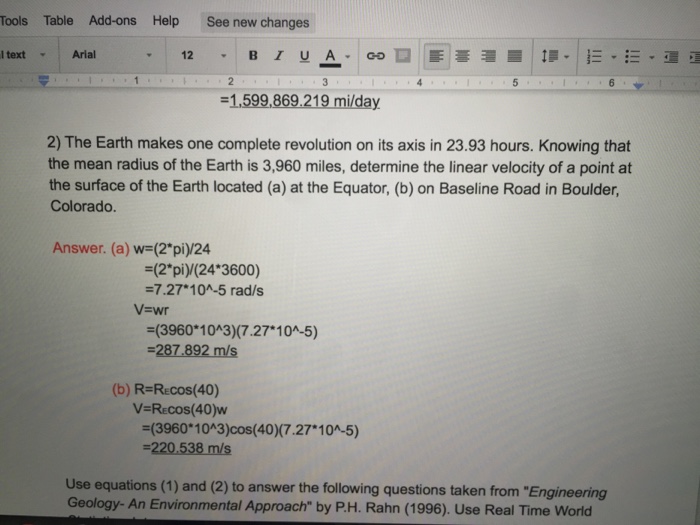 Solved The Earth makes one complete revolution on its axis | Chegg.com