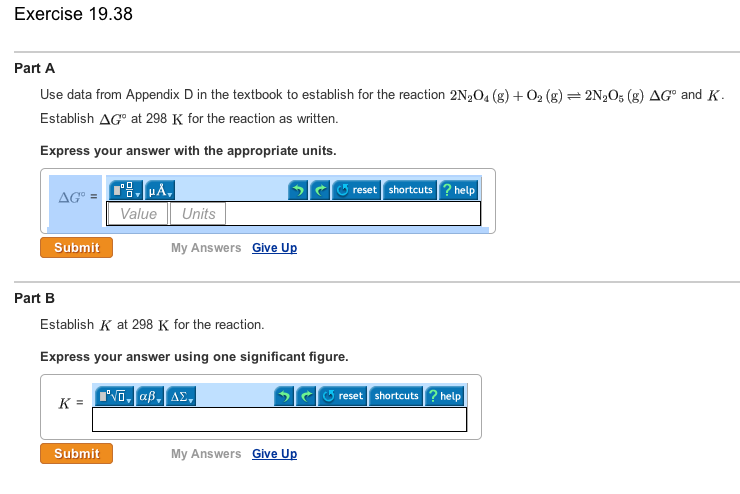 Solved Use data from appendix D in the textbook to establish | Chegg.com