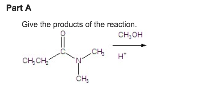 Solved Part A Give the products of the reaction CHOH C. CHs | Chegg.com