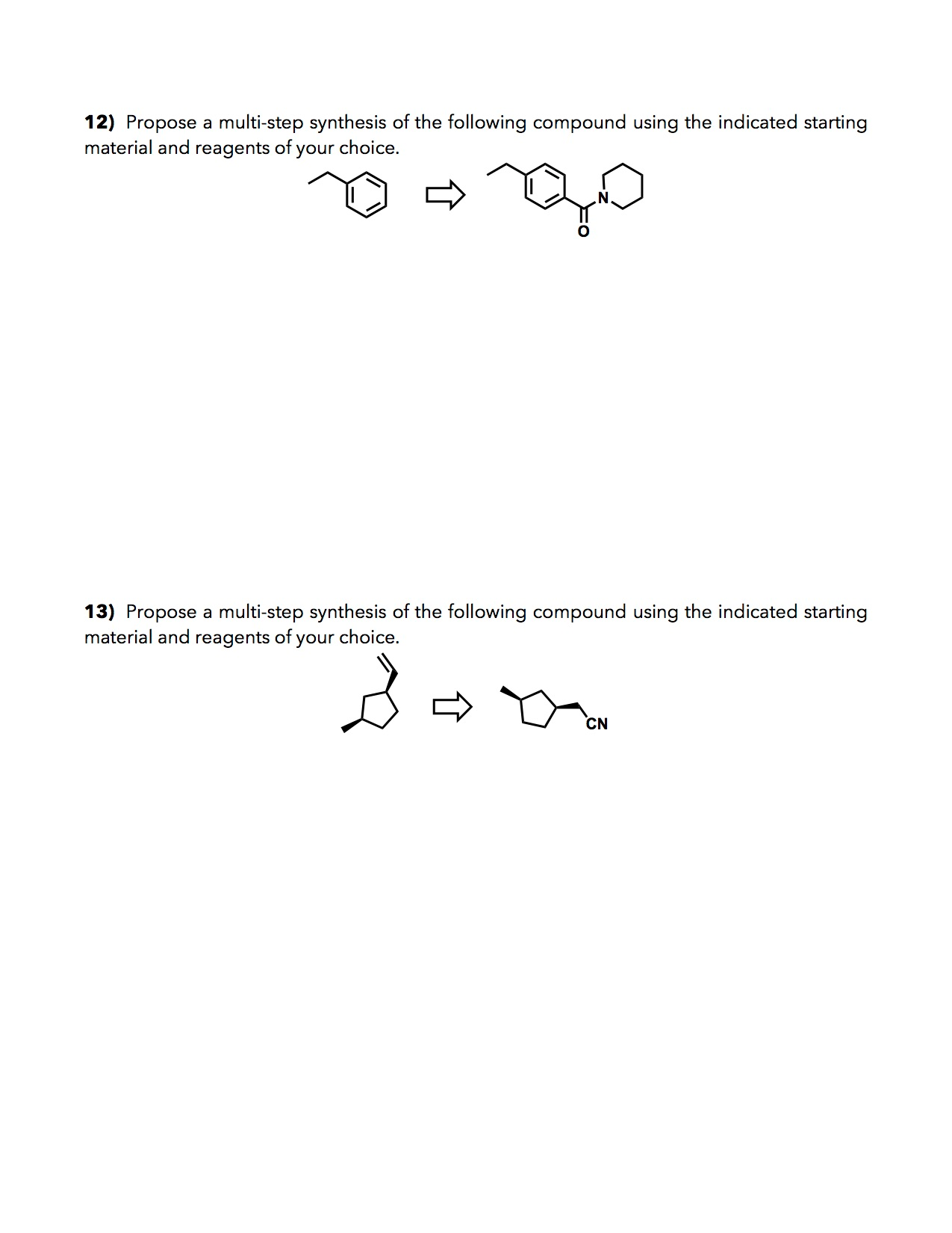 Propose a multi-step synthesis of the following | Chegg.com