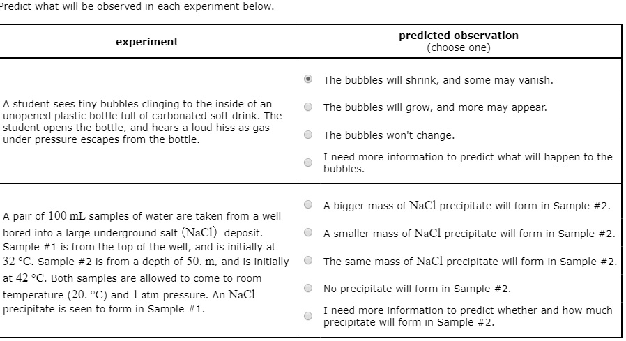 Solved redict what will be observed in each experiment | Chegg.com Solved redict what will be observed in each experiment | Chegg.com