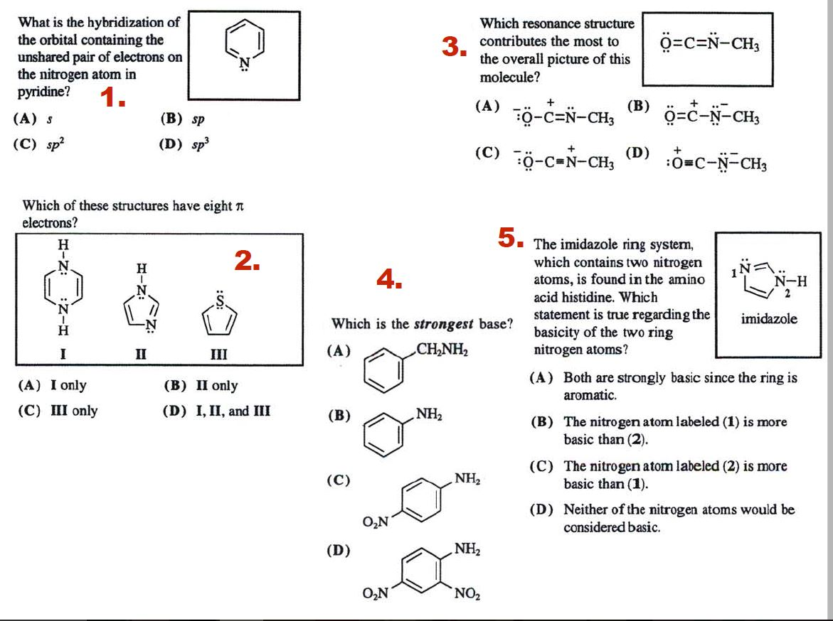 Solved 1.What us the hybridization of the orbital containing | Chegg.com