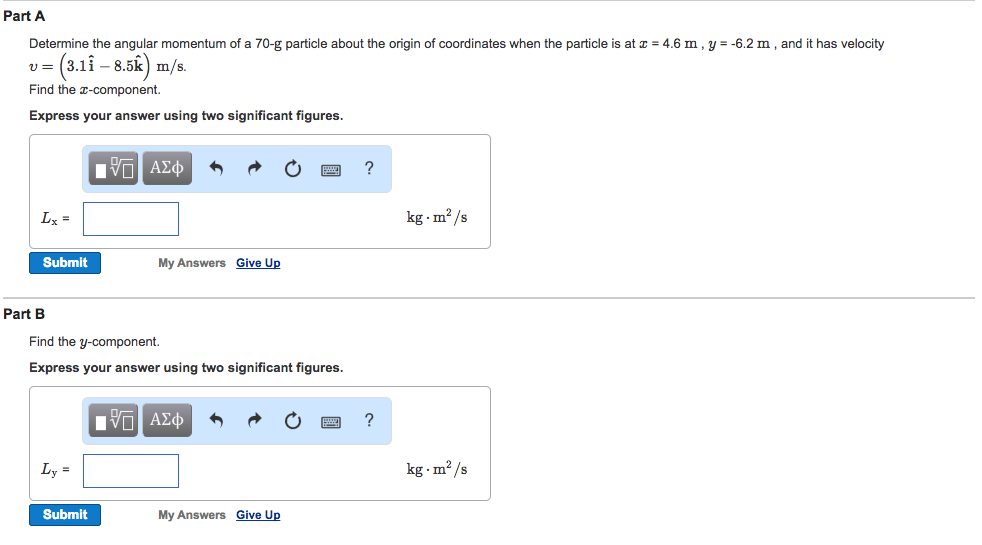 Solved Determine The Angular Momentum Of A 70 G Particle
