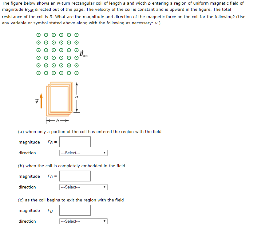Solved The figure below shows an N-turn rectangular coil of | Chegg.com