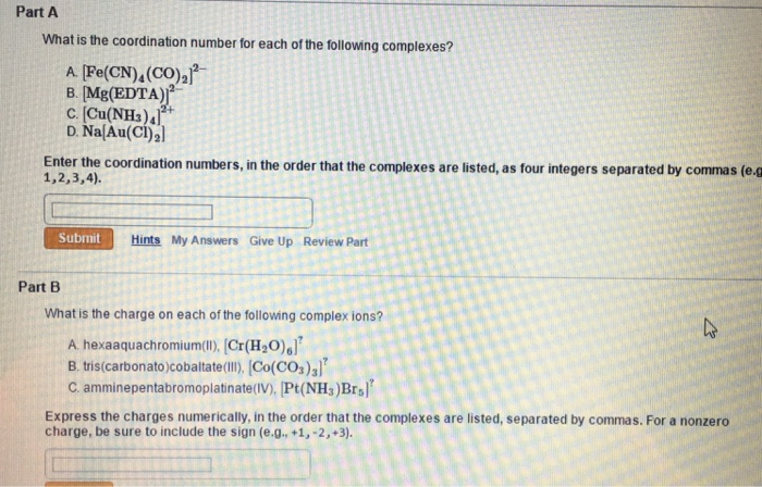 Solved What is the coordination number for each of the | Chegg.com