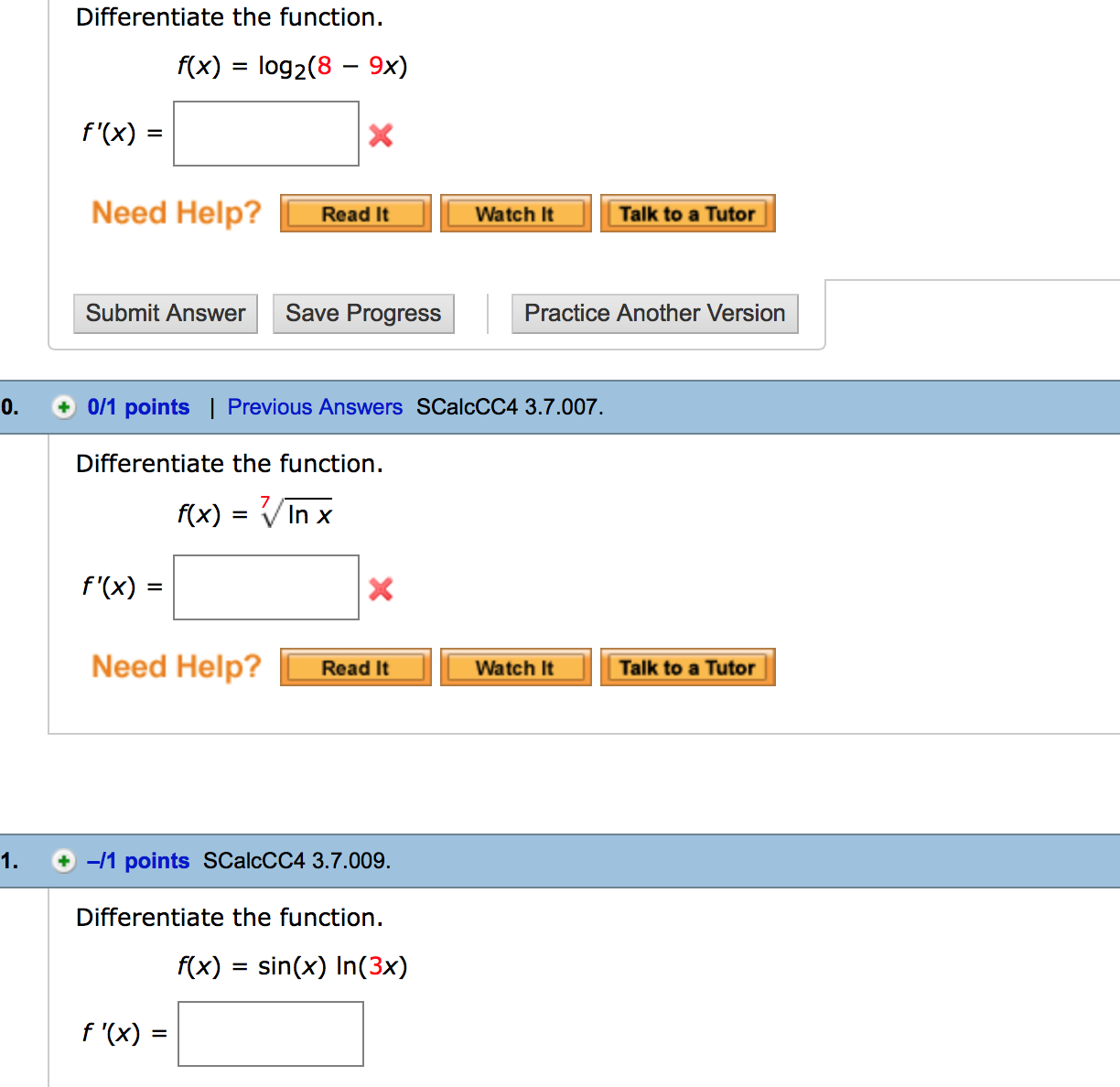 Solved Differentiate the function. F(x) = log_2(8-9x) | Chegg.com