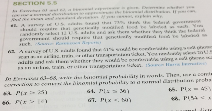 Solved A binomial experiment is given. Determine whether you | Chegg.com